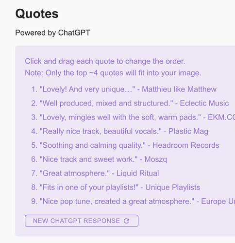 Press quotes with ChatGPT | SubmitHub